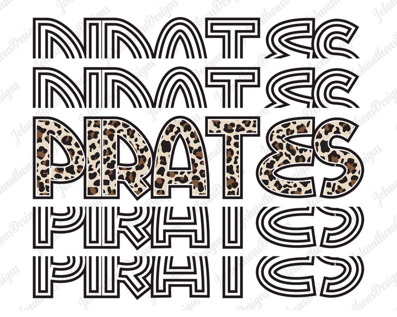 Pirates Stacked Svg Pirates Leopard Png Mascot Sublimation - Etsy