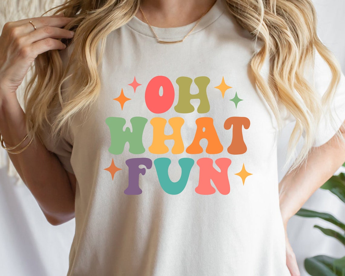 Oh What Fun Svg Wavy Letters Svg Christmas Svg Digital - Etsy