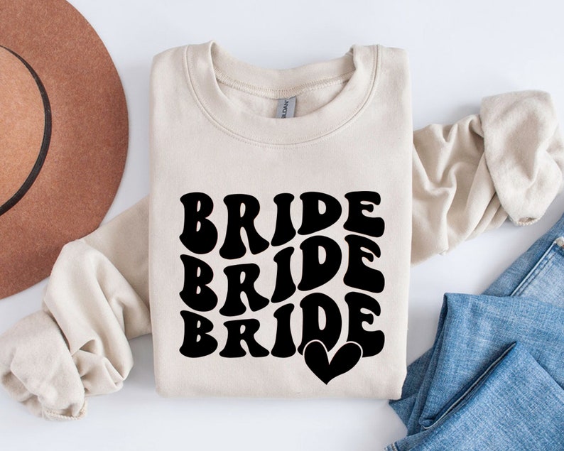 Bride Svg Wavy Stacked Svg Digital Prints Bridesmaid Svg - Etsy