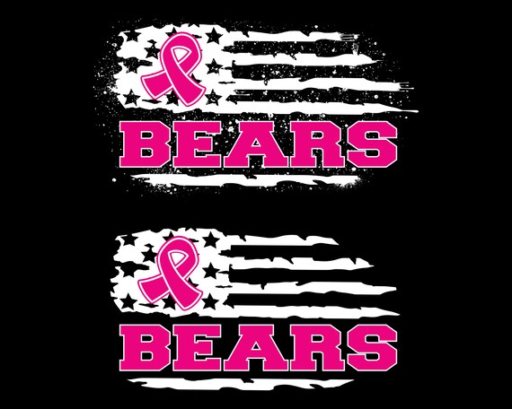 Bears Cancer Svg USA Flag Cut File Cancer Awareness - Etsy