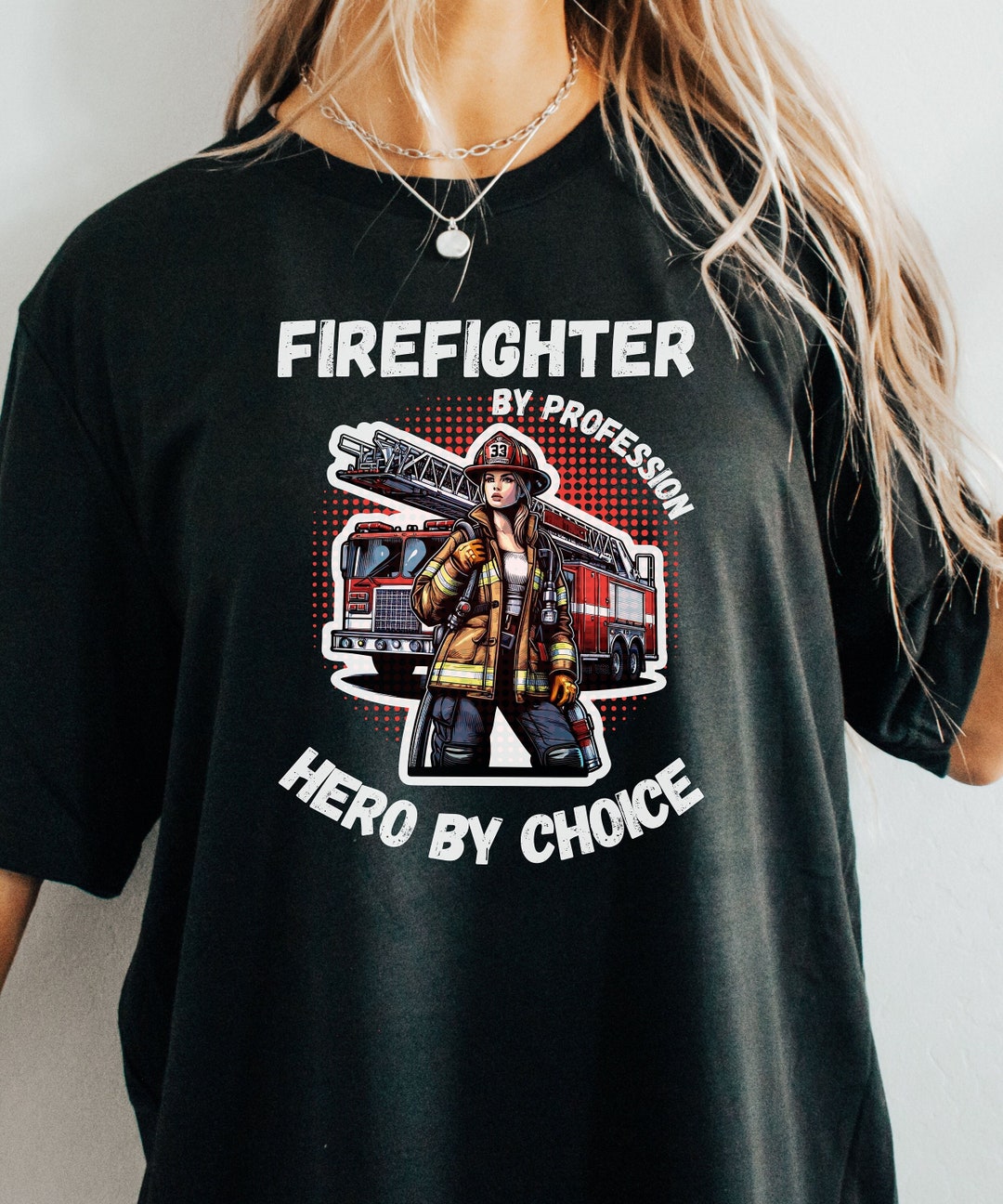 Firefighter Shirt, Female Firefighter Tee, Fire Department Shirt, Fire ...