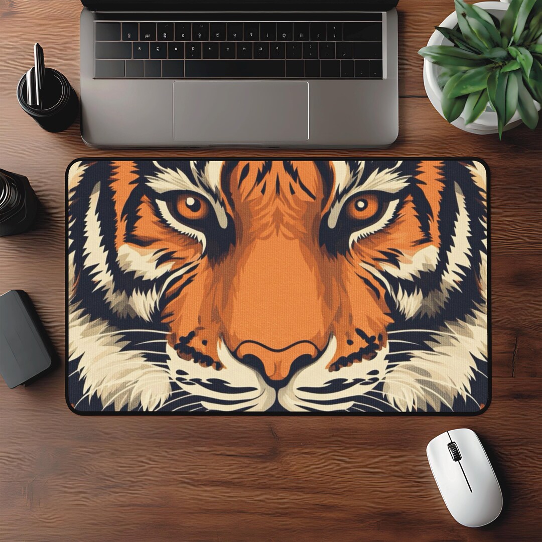 Tiger Desk Mat, Tiger Print Desk Pad, Tiger Desk Pad, Tiger Gifts ...