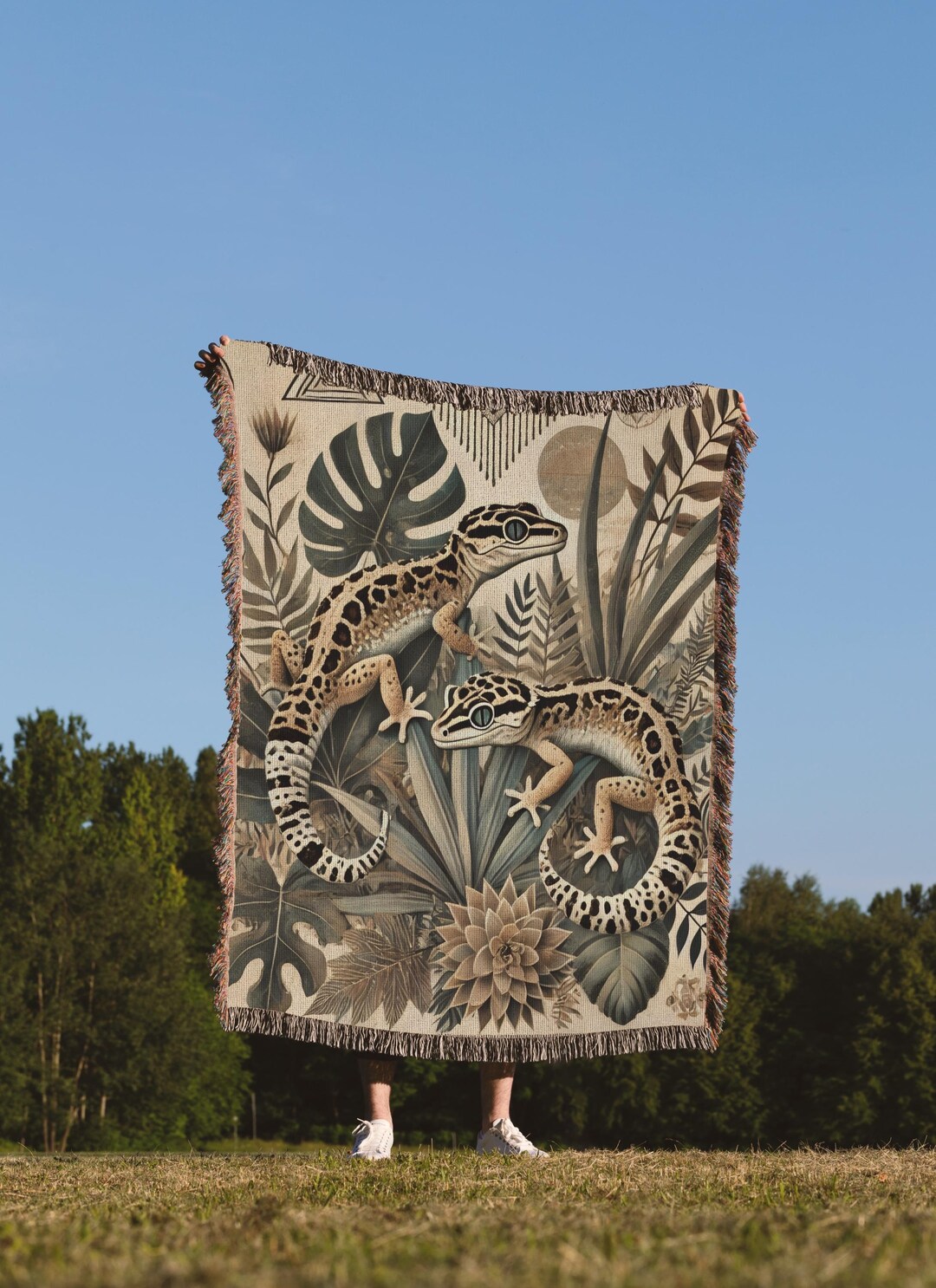 Leopard Gecko Woven Blanket Leopard Gecko Woven Tapestry Leopard Gecko ...