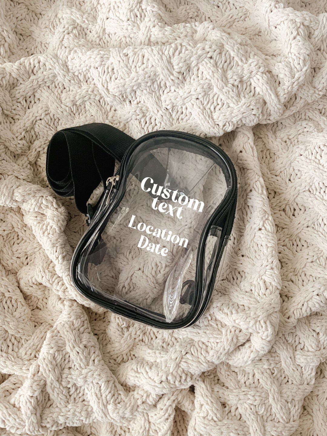 Mini Clear Sling Bag for Stadium Custom Mini Bag for Man or Woman ...