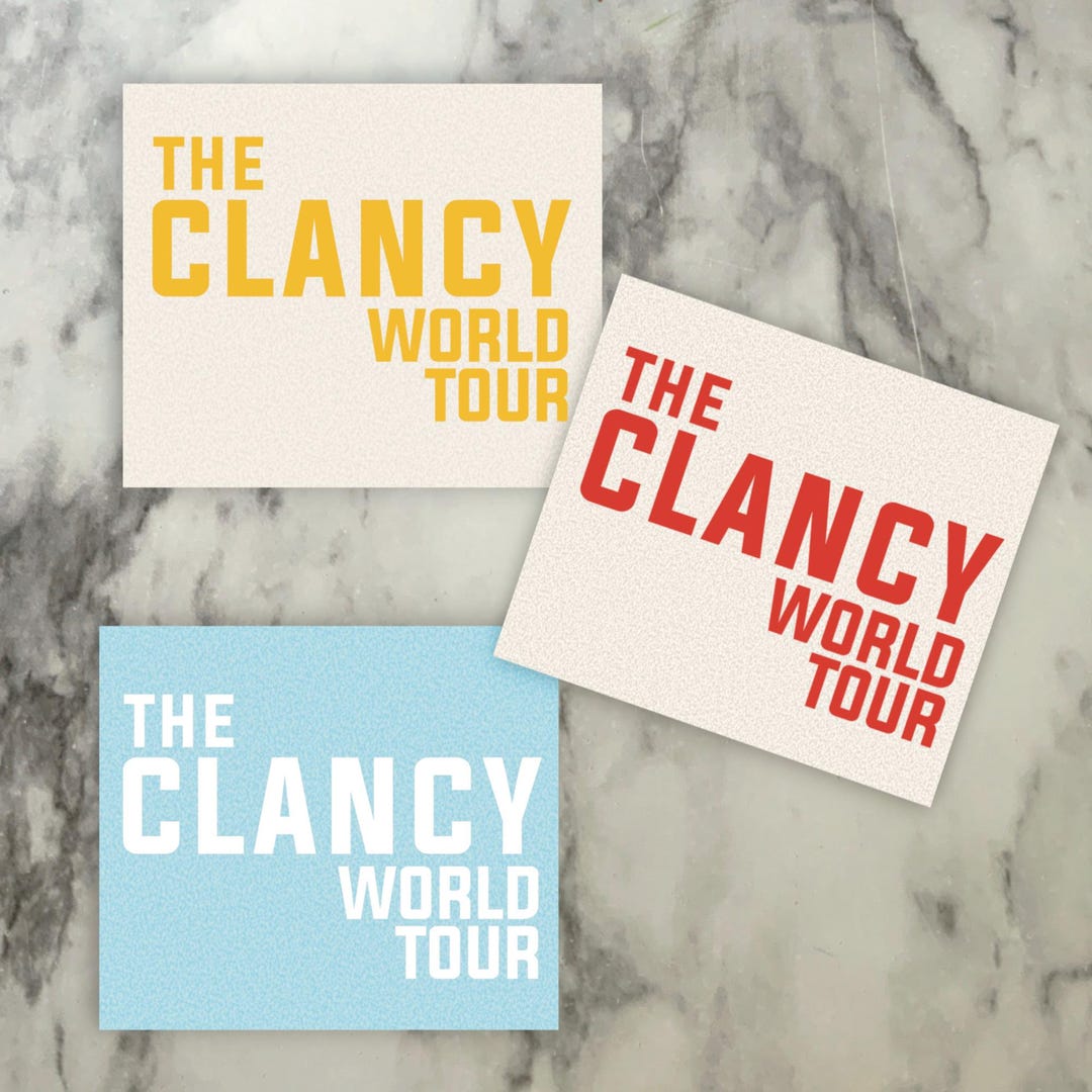 The Clancy World Tour 2024 Vinyl Sticker, Custom Location Bag Decal ...