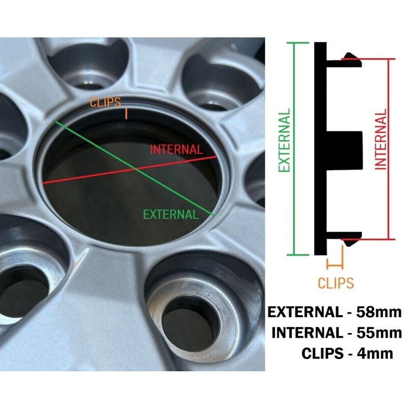 4 Items 58mm / 55mm Volvo Wheel Center Hub Caps Alloy Rim Covers - Etsy