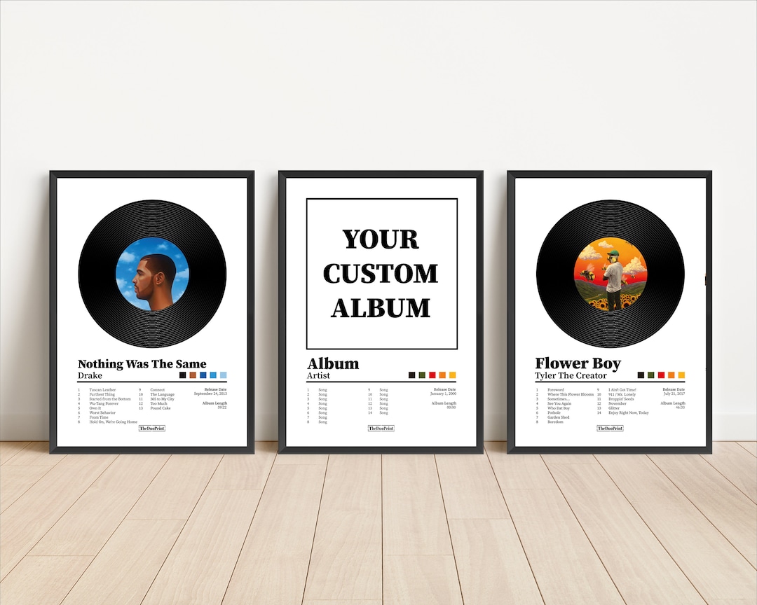 Custom Record Album Poster | Pop Rnb Hip Hop Music Art Poster Print ...