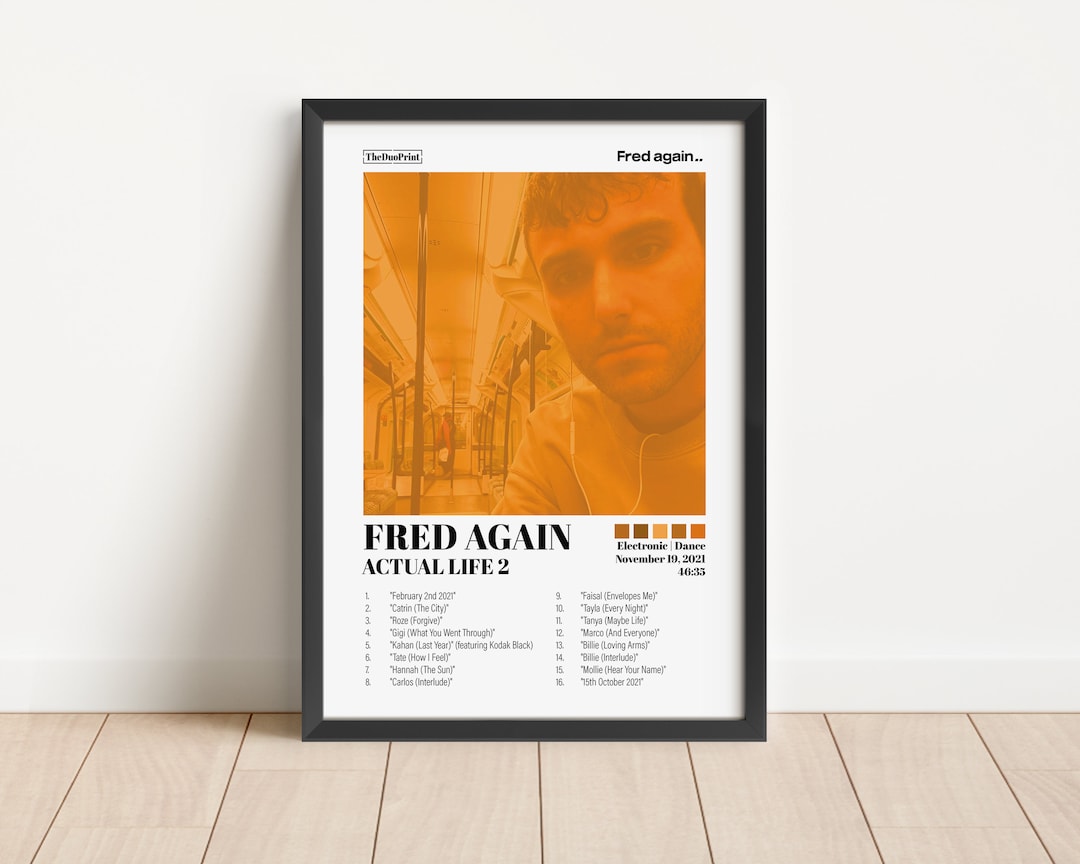 Fred Again | "actual Life 2" Album Cover Poster | Electronic Dance DJ ...