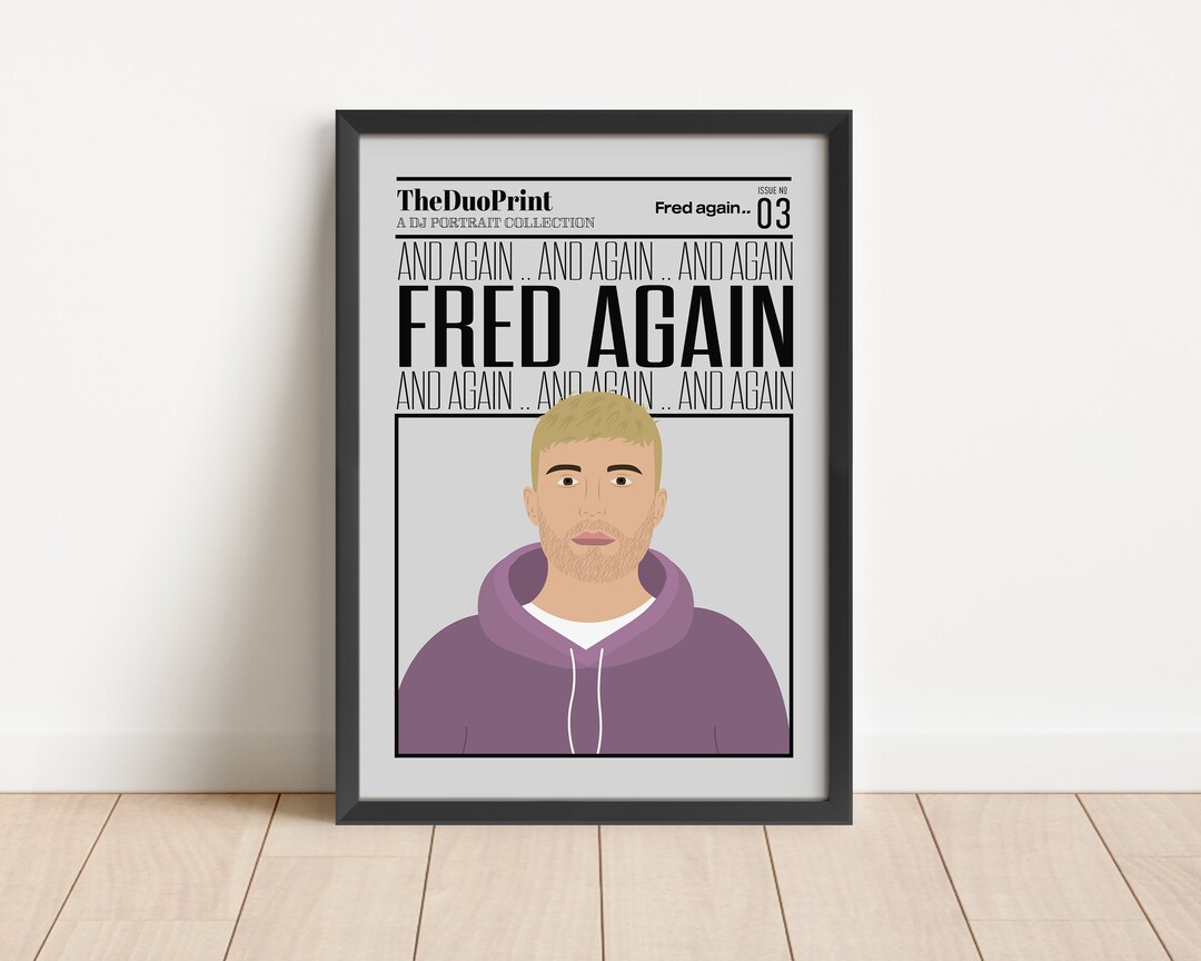 Fred Again | Newspaper Poster | Electronic Dance DJ Art - Etsy