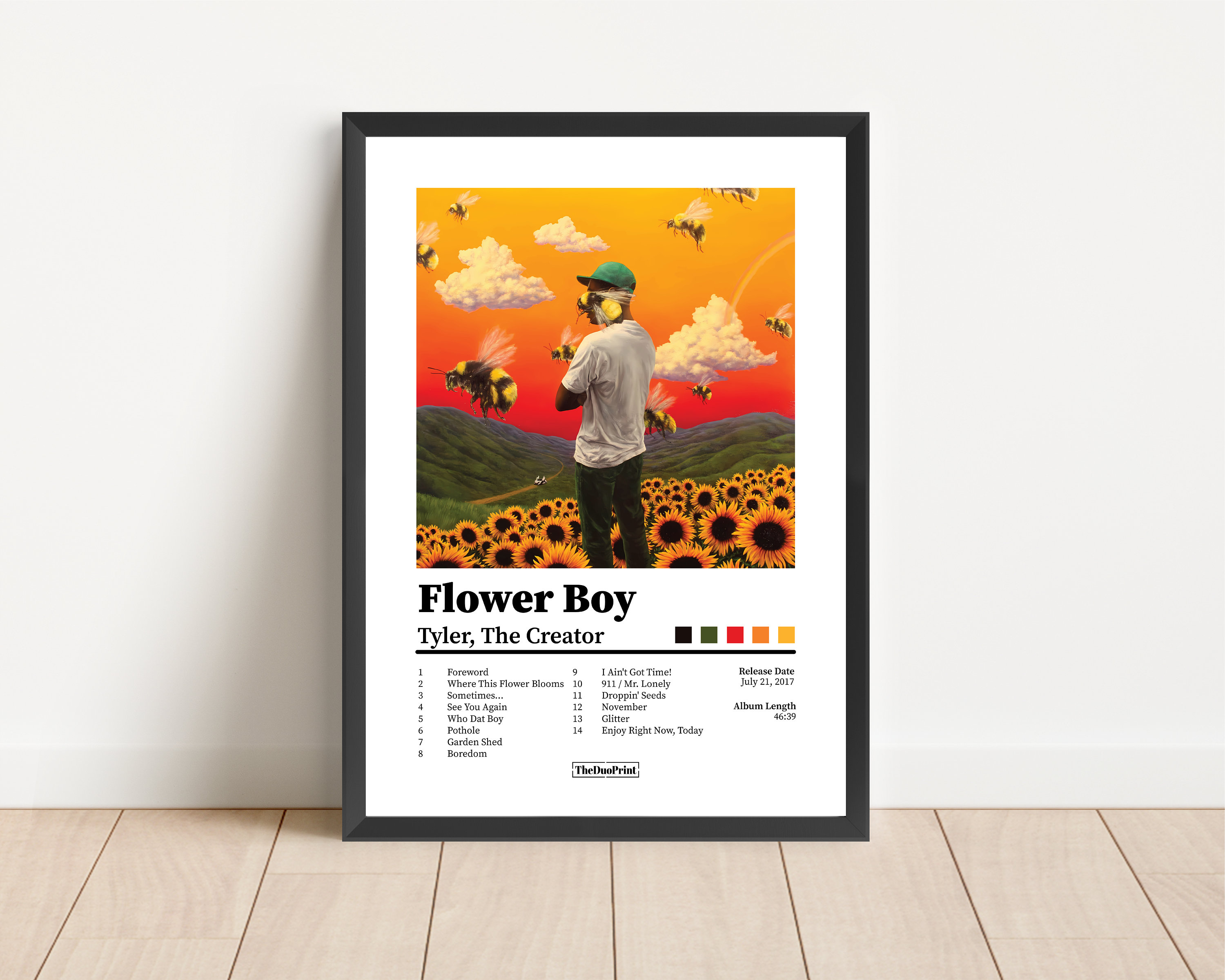 Tyler, the Creator | "flower Boy" Album Cover Poster | Hip Hop Music ...