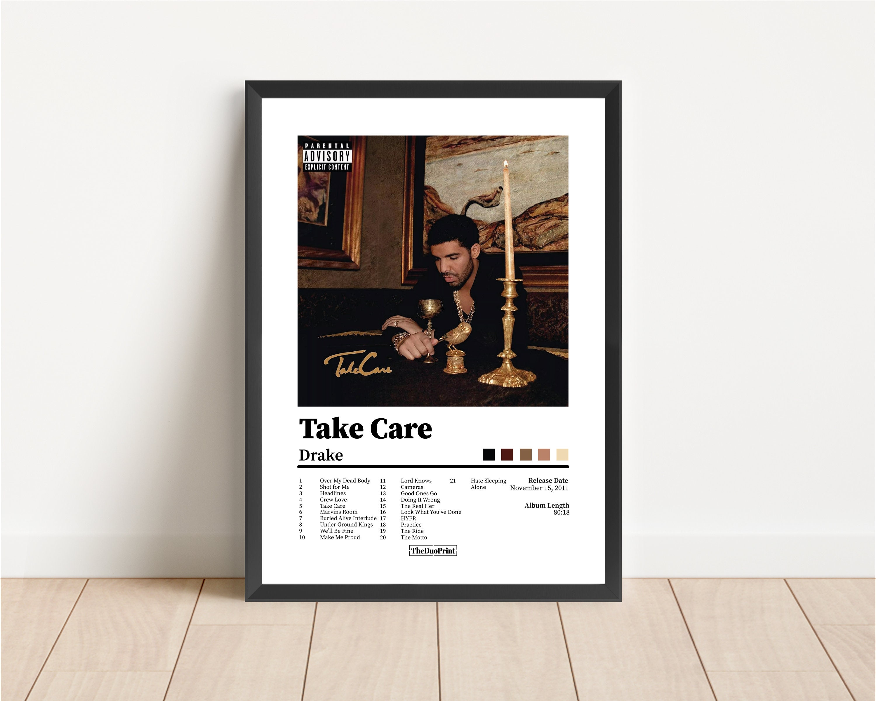 Drake take Care Album Cover Poster Hip Hop Rap Pop Music Art Poster ...