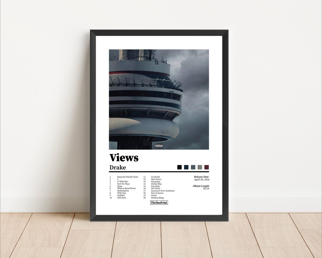 Drake | "views" Album Cover Poster | Hip Hop Rap Pop Music Art Poster ...