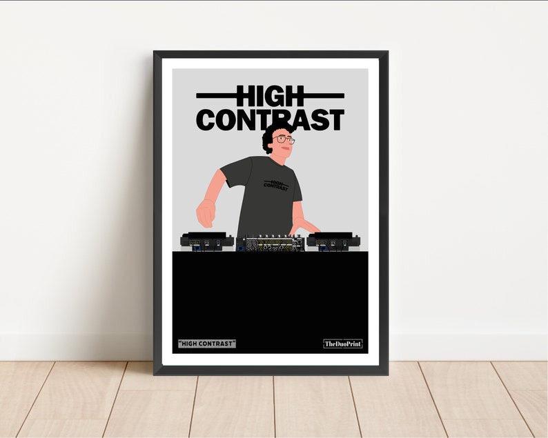 High Contrast Classic DJ Poster Dnb Drum & Bass DJ Art - Etsy