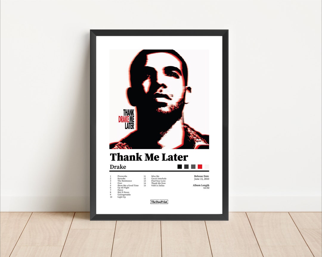 Drake | "thank Me Later" Album Cover Poster | Hip Hop Rap Pop Music Art ...
