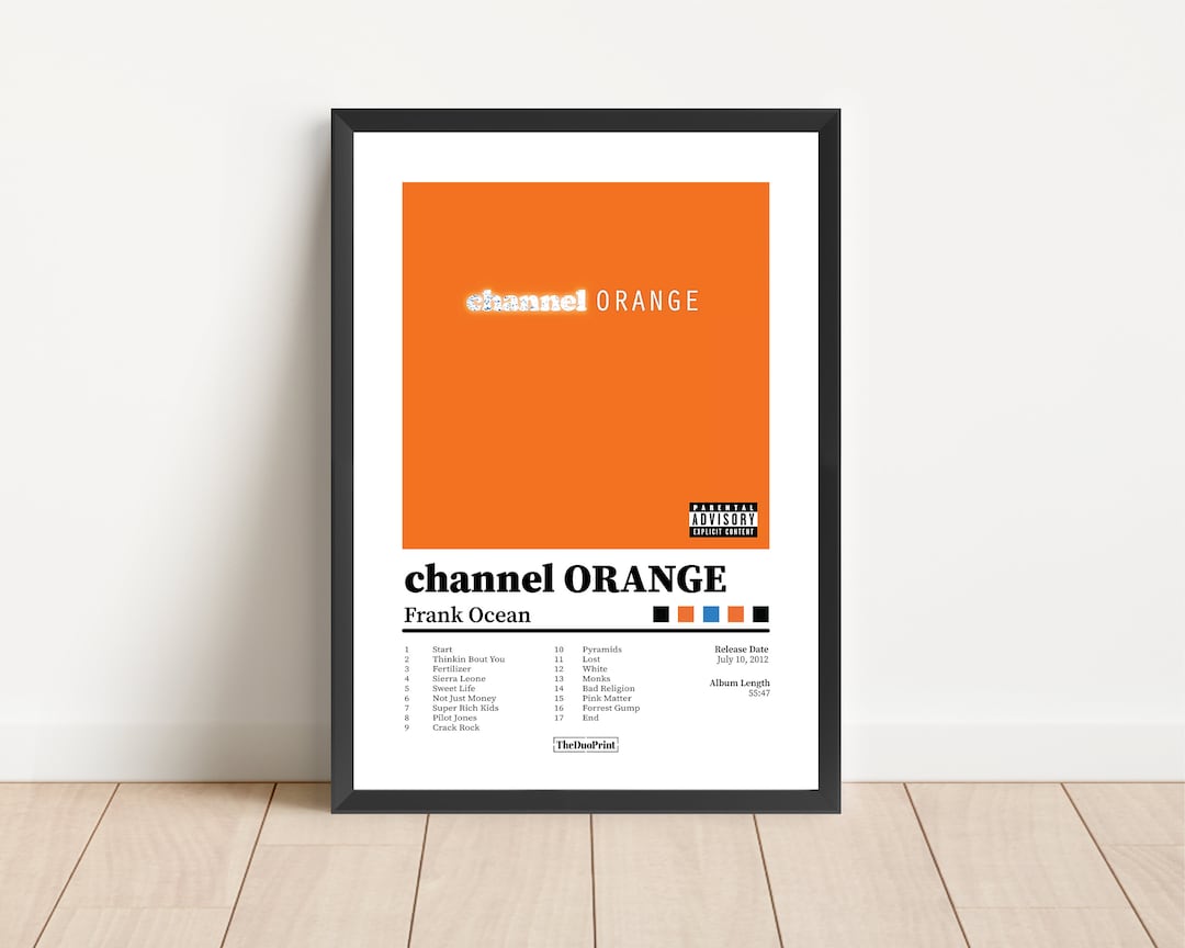 Frank Ocean | "channel Orange" Album Cover Poster | Hip Hop R&B Music ...