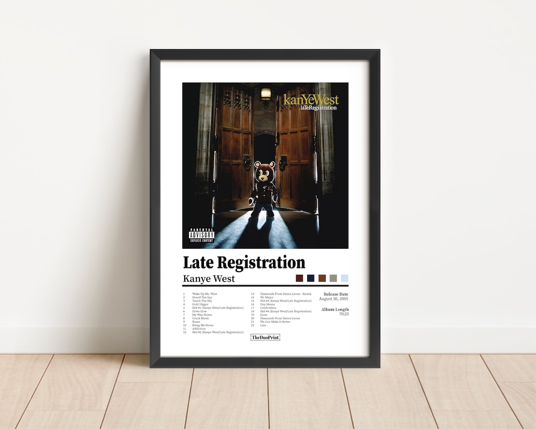 Kanye West | "late Registration" Album Cover Poster | Hip Hop Rap Pop ...