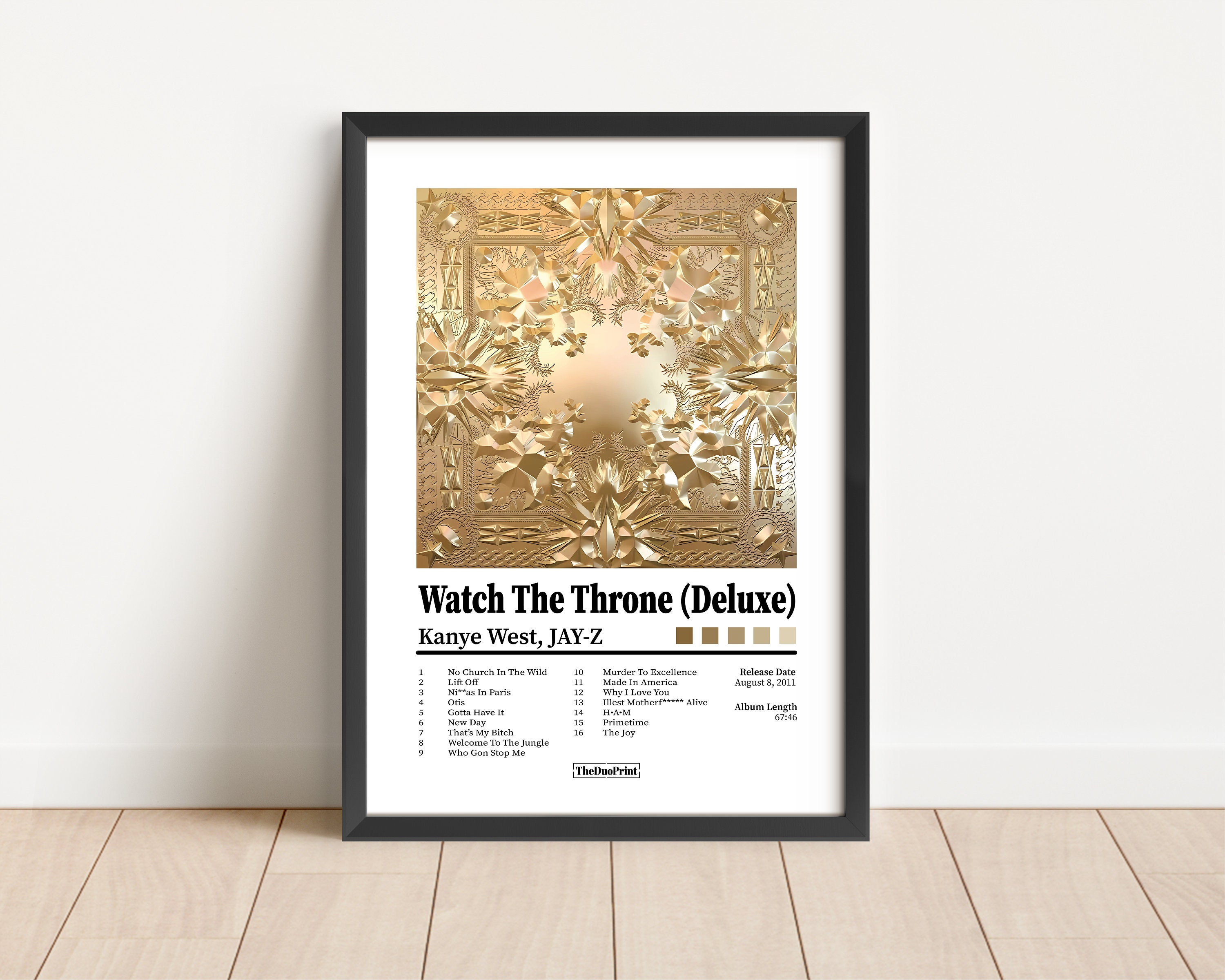 Kanye West, JAY-Z | "watch the Throne" Album Cover Poster | Hip Hop Rap ...