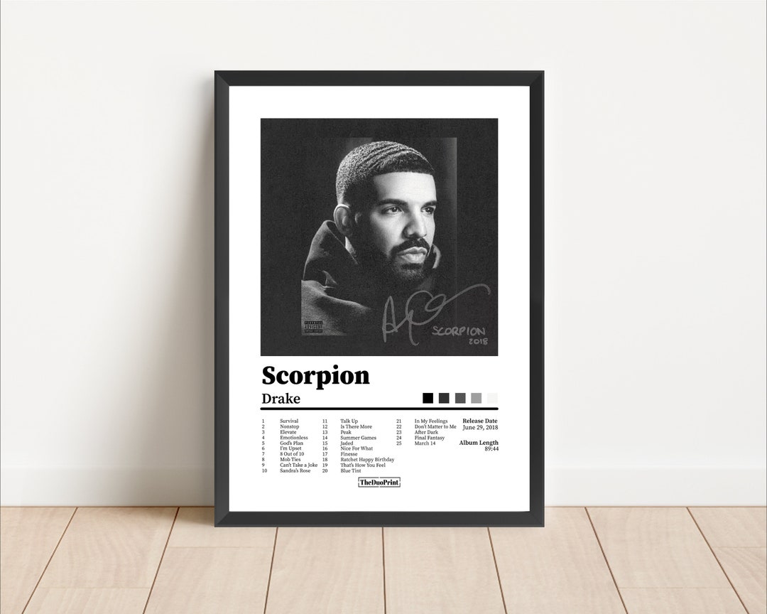 Drake | "scorpion" Album Cover Poster | Hip Hop Rap Pop Music Art ...