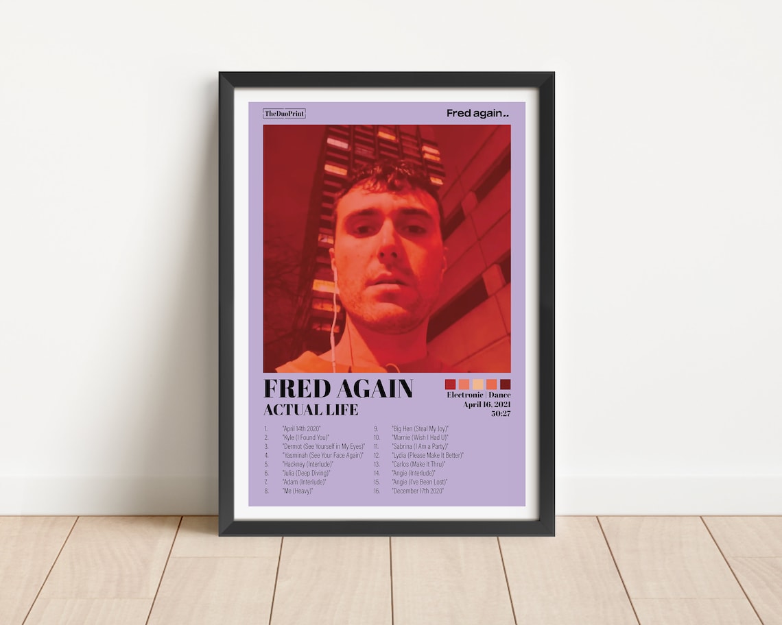Fred Again | "actual Life" Album Cover Poster | Electronic Dance DJ Art ...