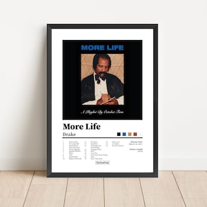 Drake more Life Album Cover Poster Hip Hop Rap Pop Music Art Poster ...