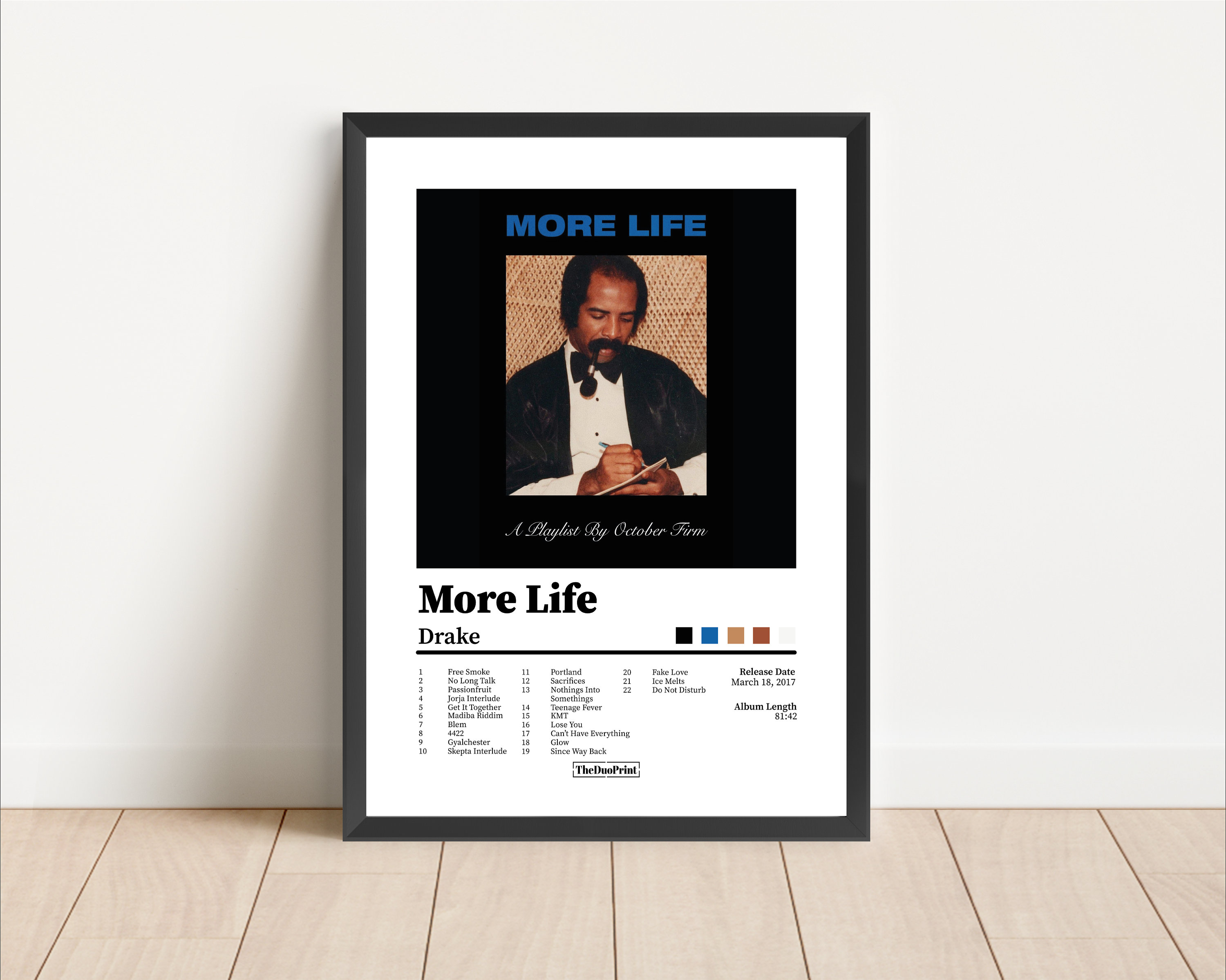 Drake more Life Album Cover Poster Hip Hop Rap Pop Music Art Poster ...