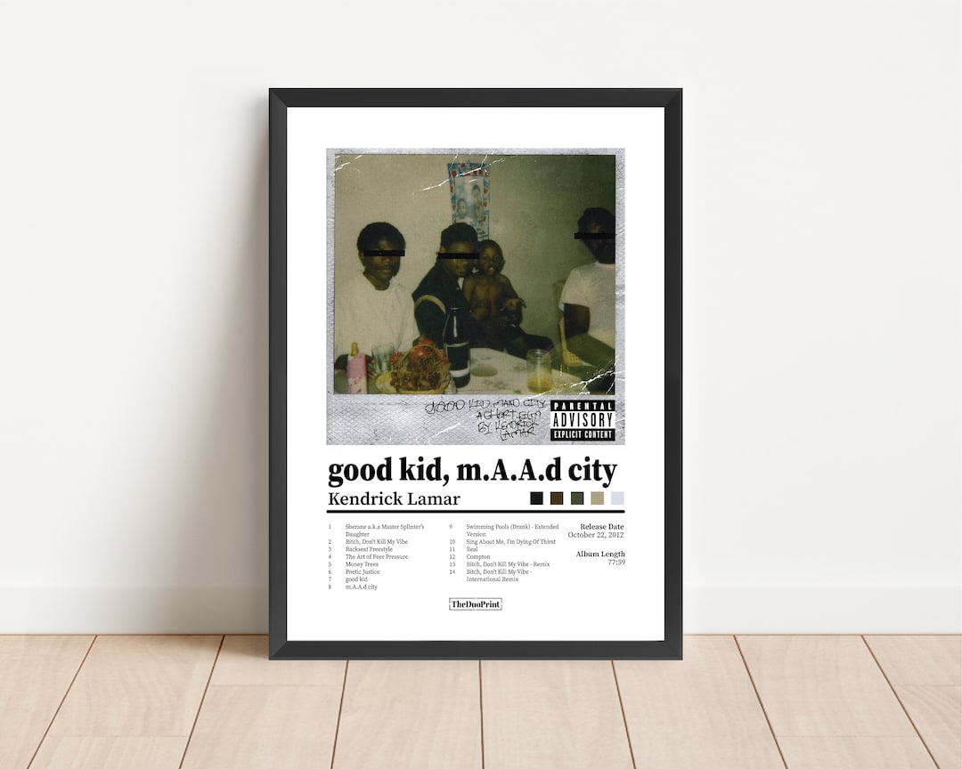 Kendrick Lamar | "good Kid, M.a.a.d City" Album Cover Poster | Hip Hop ...