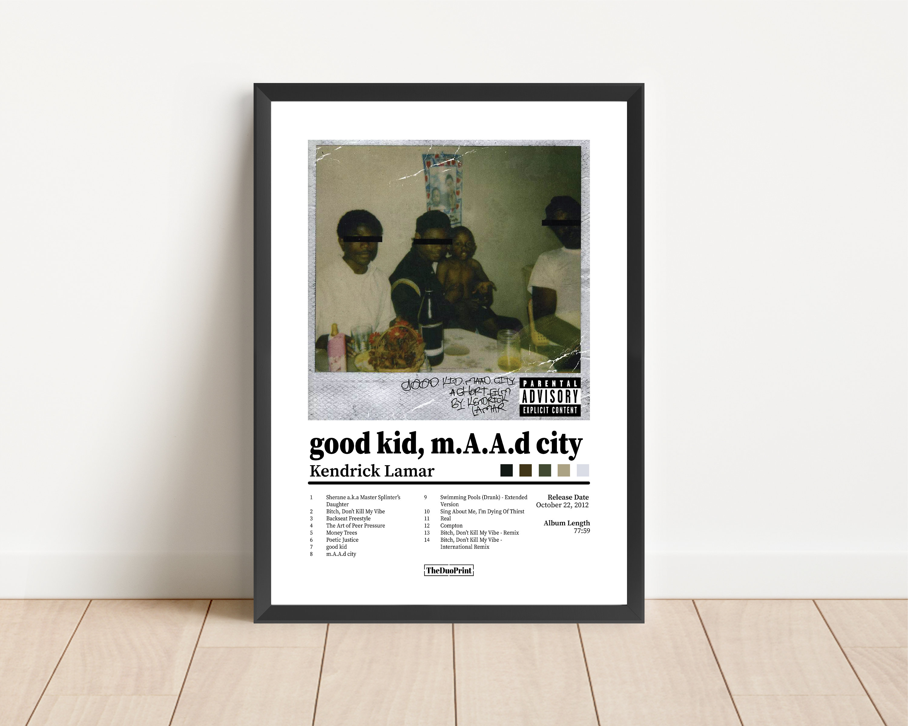 Kendrick Lamar | "good Kid, M.a.a.d City" Album Cover Poster | Hip Hop ...