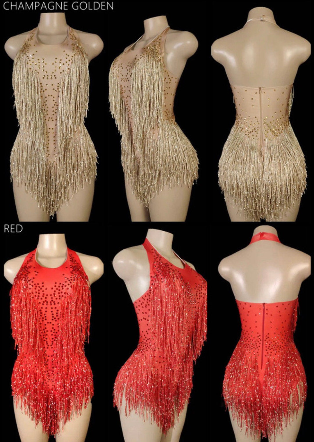 Dimante Frill Body 18 Colours Costume for Performers Aerial, Fire ...