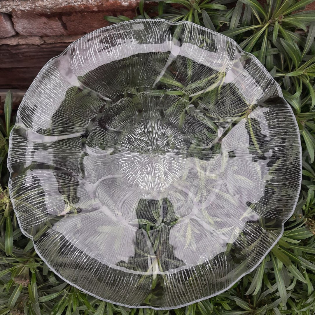 Vintage Arcoroc Fleur Glass Tableware – Serving Bowl & Plates - Etsy