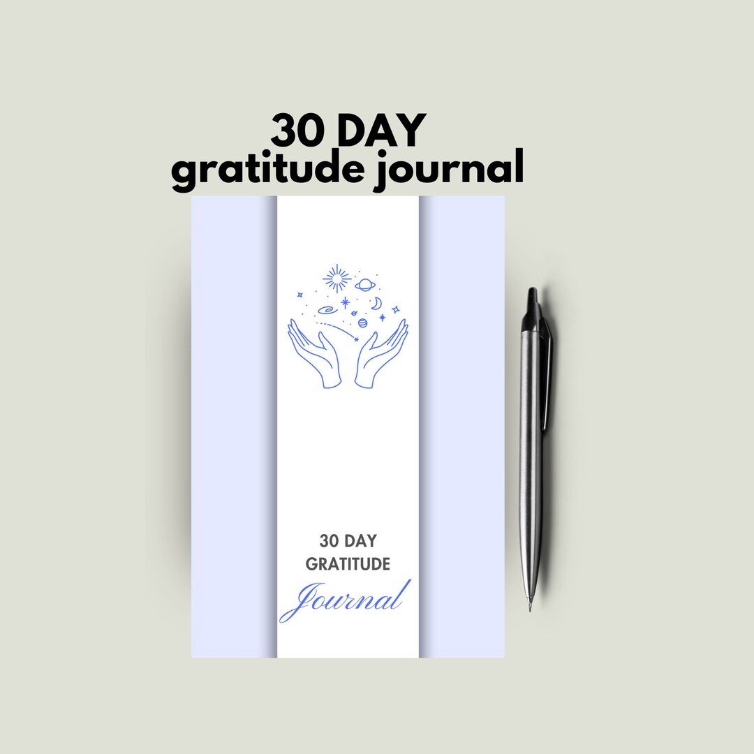 30-day Gratitude Journal, Digital Printable, Monthly Challenge ...