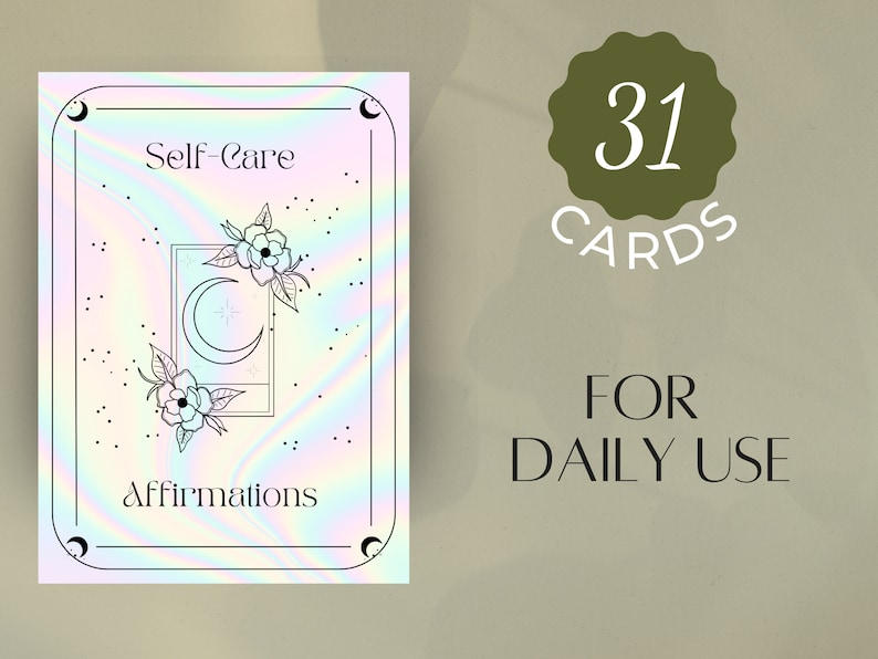 Affirmation Cards for Self Care, Card Decks for Women, 31 Cards for ...