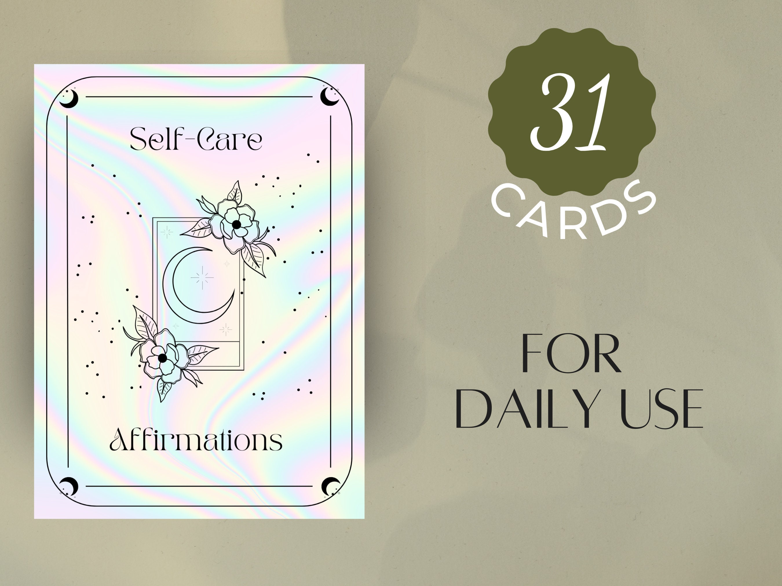 Affirmation Cards for Self Care, Card Decks for Women, 31 Cards for ...
