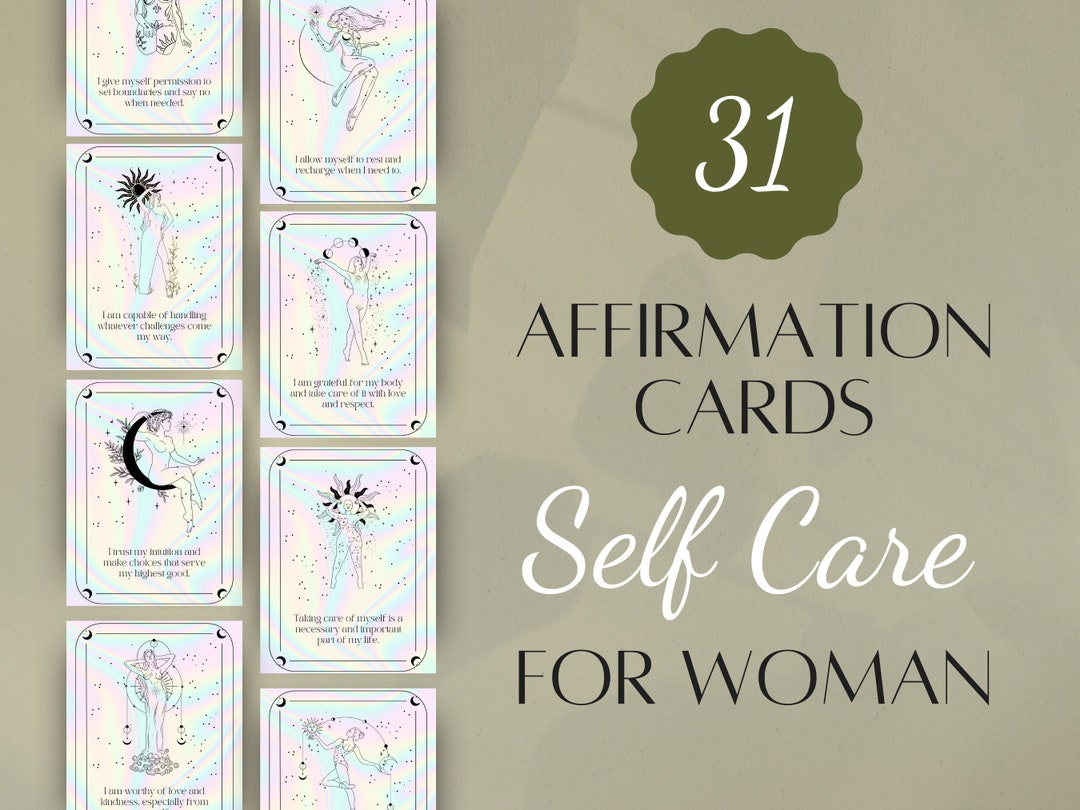 Affirmation Cards for Self Care, Card Decks for Women, 31 Cards for ...