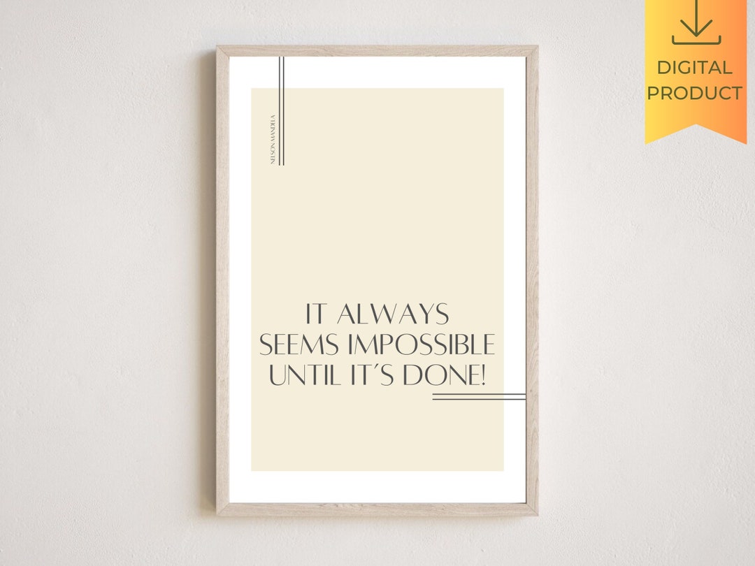 Wall Art Quote, Digital Printable, Inspirational, Motivational, Wall ...