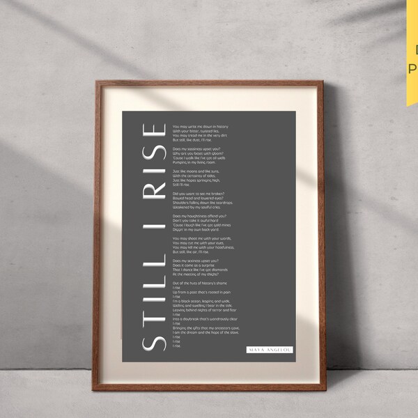 Still I Rise - Etsy