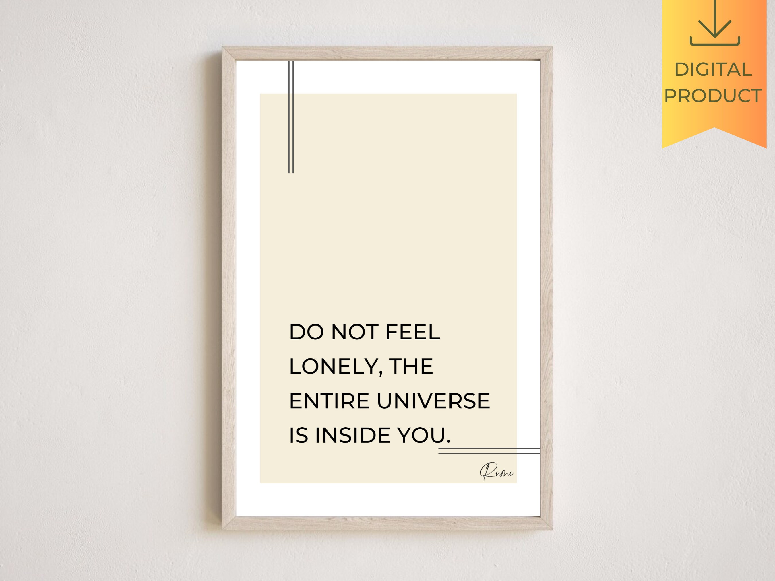 RUMI Quote Wall Art Digital Printable Inspirational - Etsy