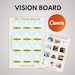 Vision Board Template, Canva Vision Board, Digital Vision Board for ...