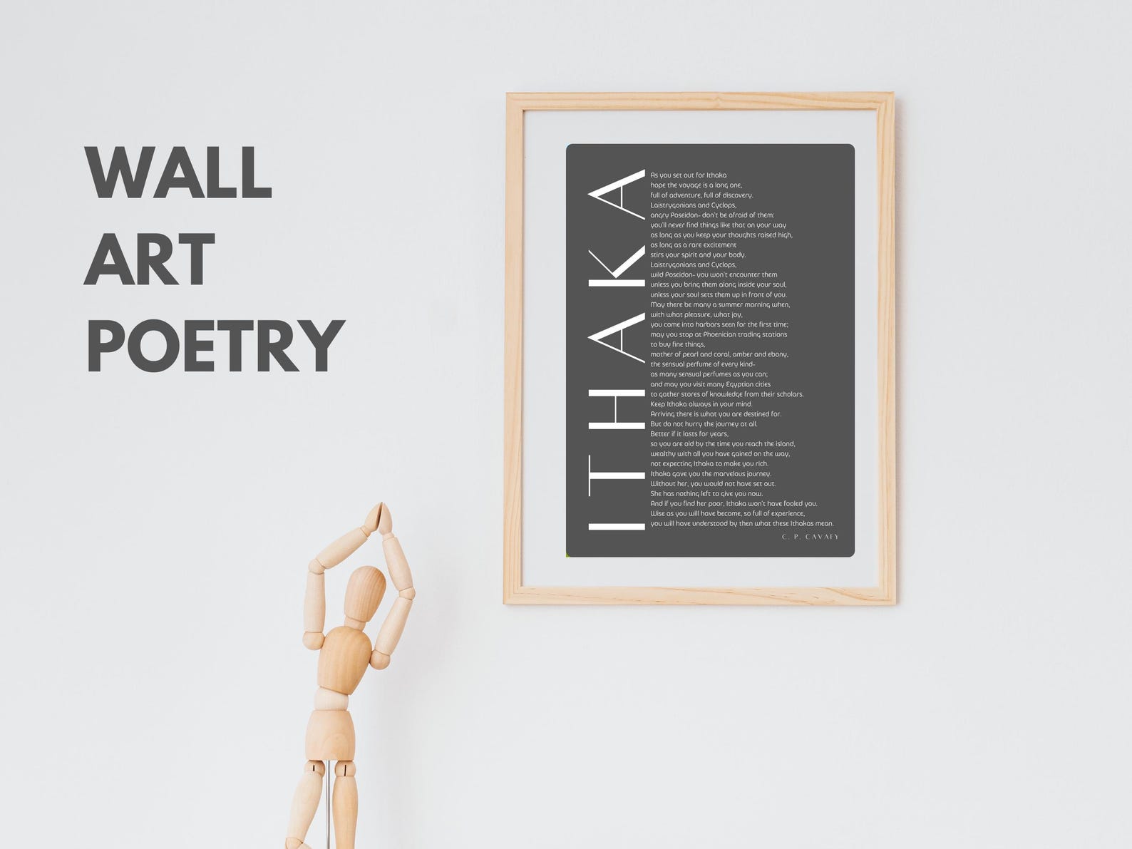 ITHACA Poem by Constantine Cavafis, Inspirational Digital Wall Art ...
