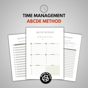 ABCDE Method Planner | Task Prioritization Printable | Daily Productivity PDF | Digital Planner ...