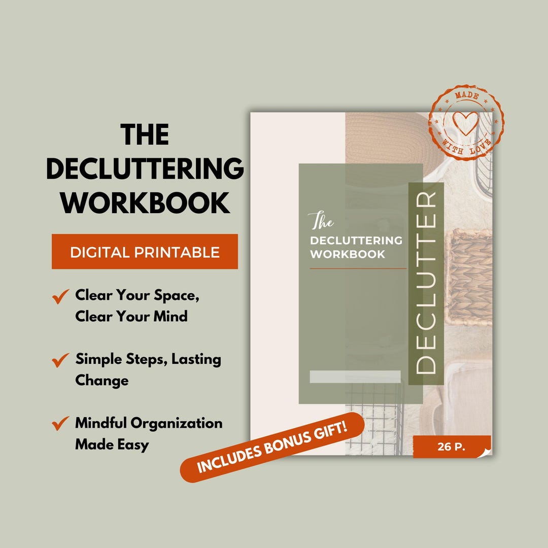 The Decluttering Workbook | Digital Guide to Organizing Your Home ...