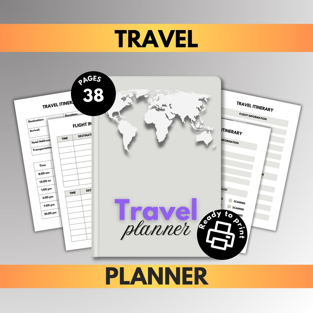 Ultimate Travel Planner - Your Go-to Guide for an Organized Travel - Etsy
