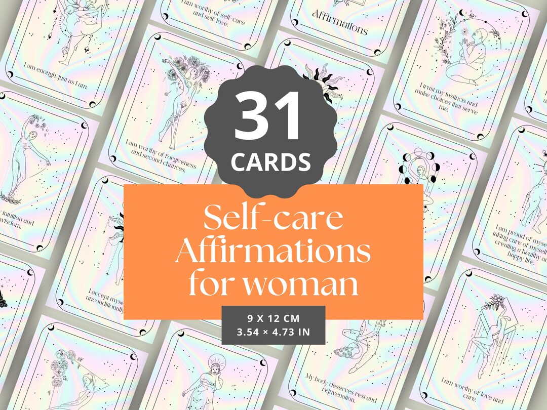 Affirmation Cards - Woman Self Care, 31 Cards - Daily Use, Self Power ...