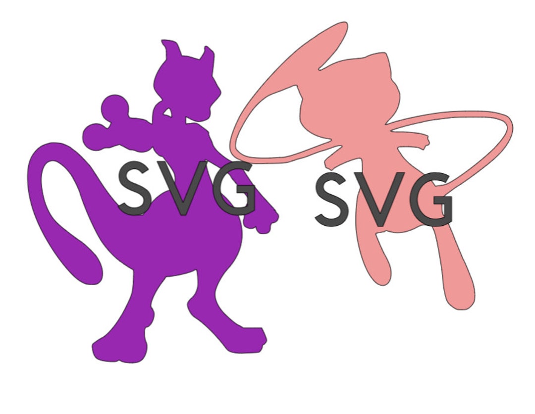 Mew and Mewtwo Svg's - Etsy