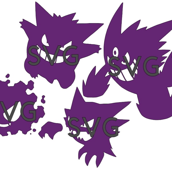 Gengar Svg - Etsy