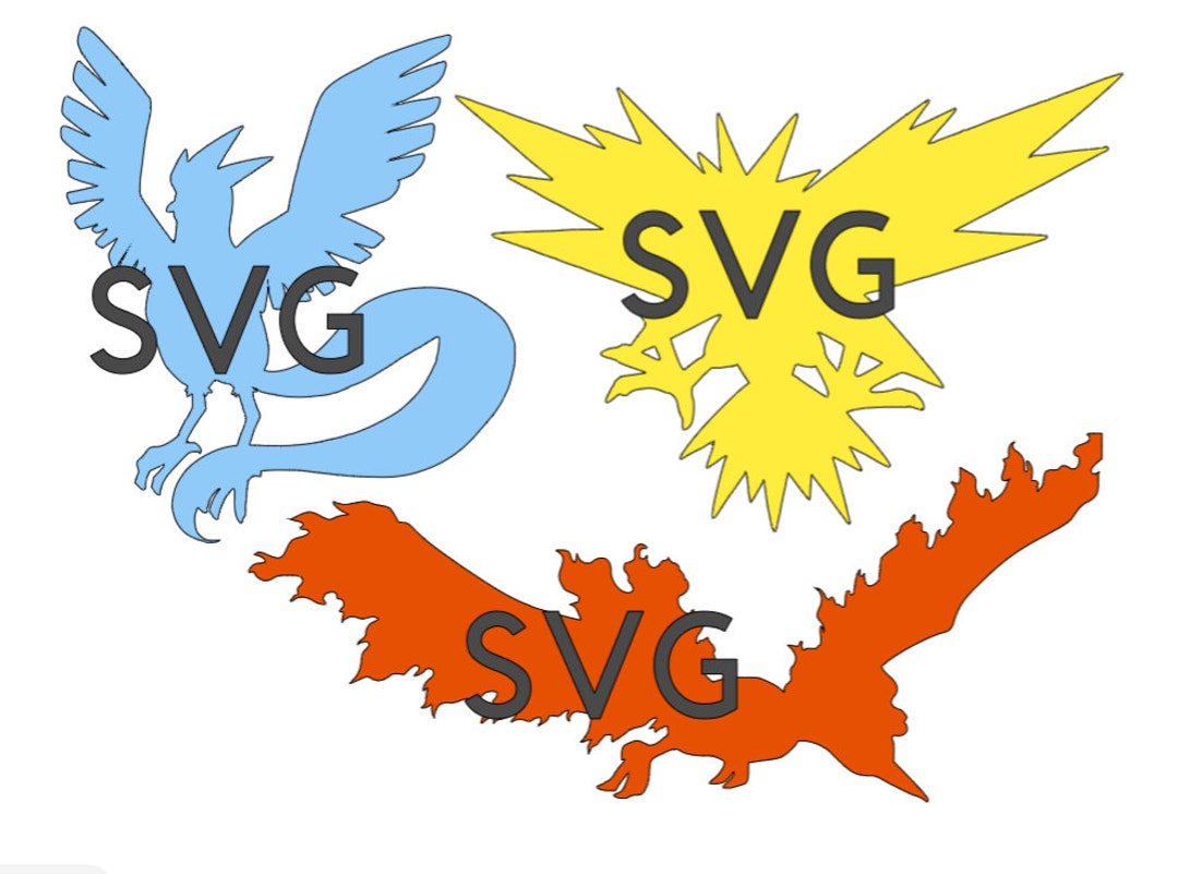 Articuno Zapdos and Moltres Svg's - Etsy