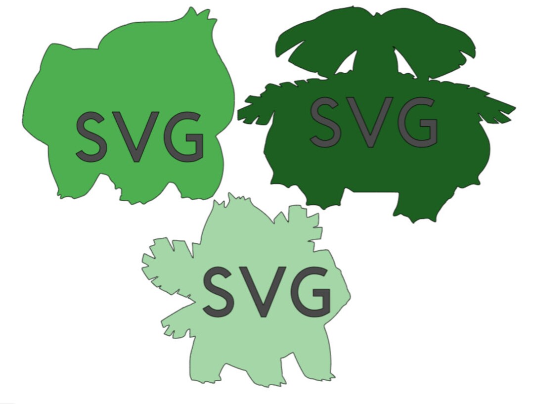Bulbasur, Ivysaur and Venusaur Svg's - Etsy