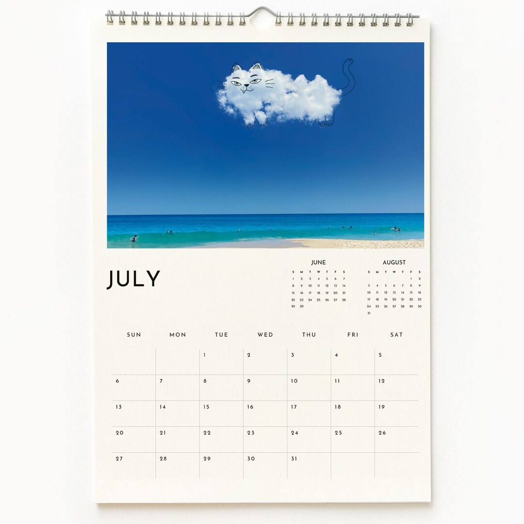 2025 Large Wall Calendar by A Daily Cloud Minimalist Sunday Start - Etsy