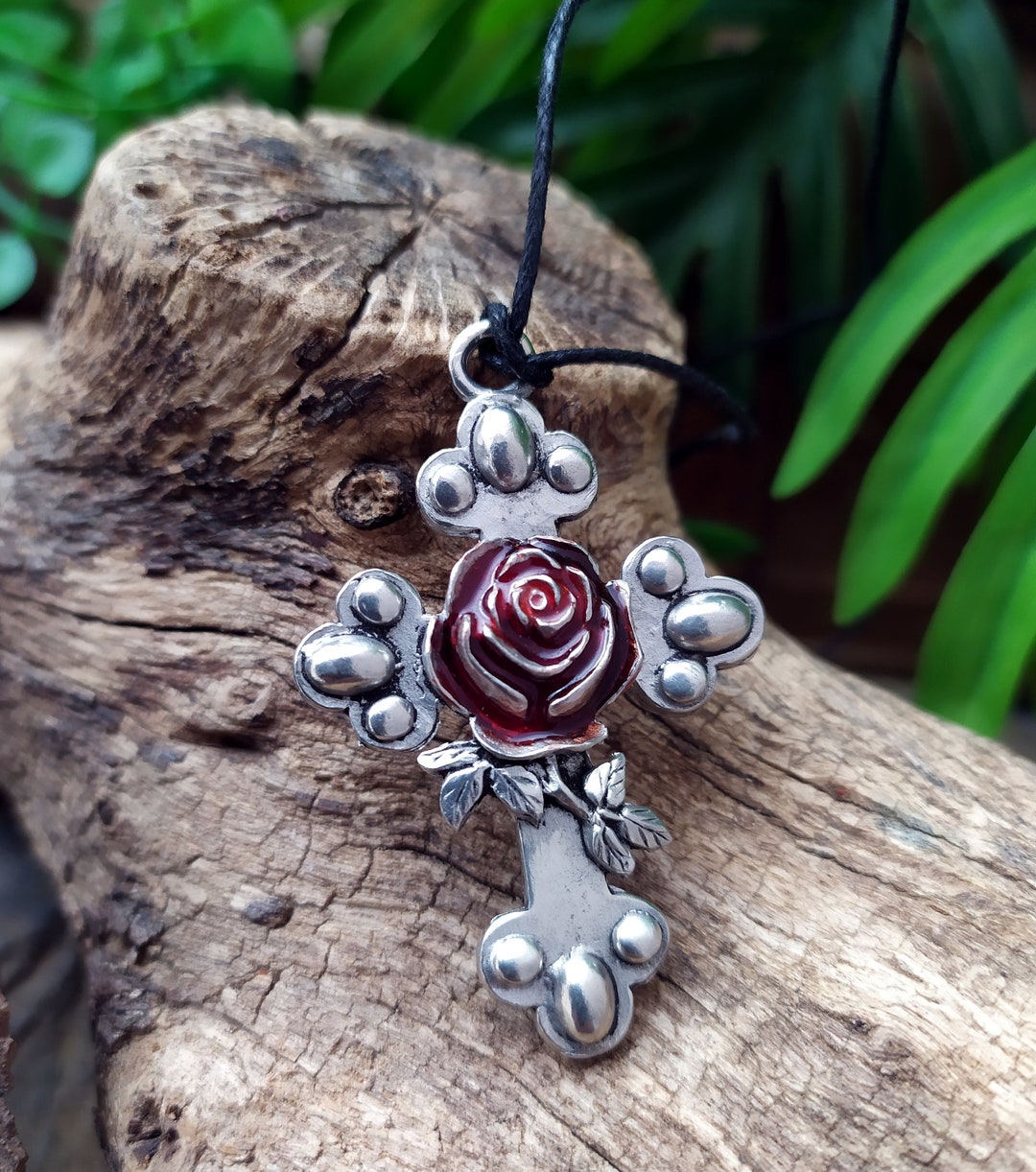 Rose Cross Pendant – Esoteric Metal Jewelry – Spiritual and Alchemical ...