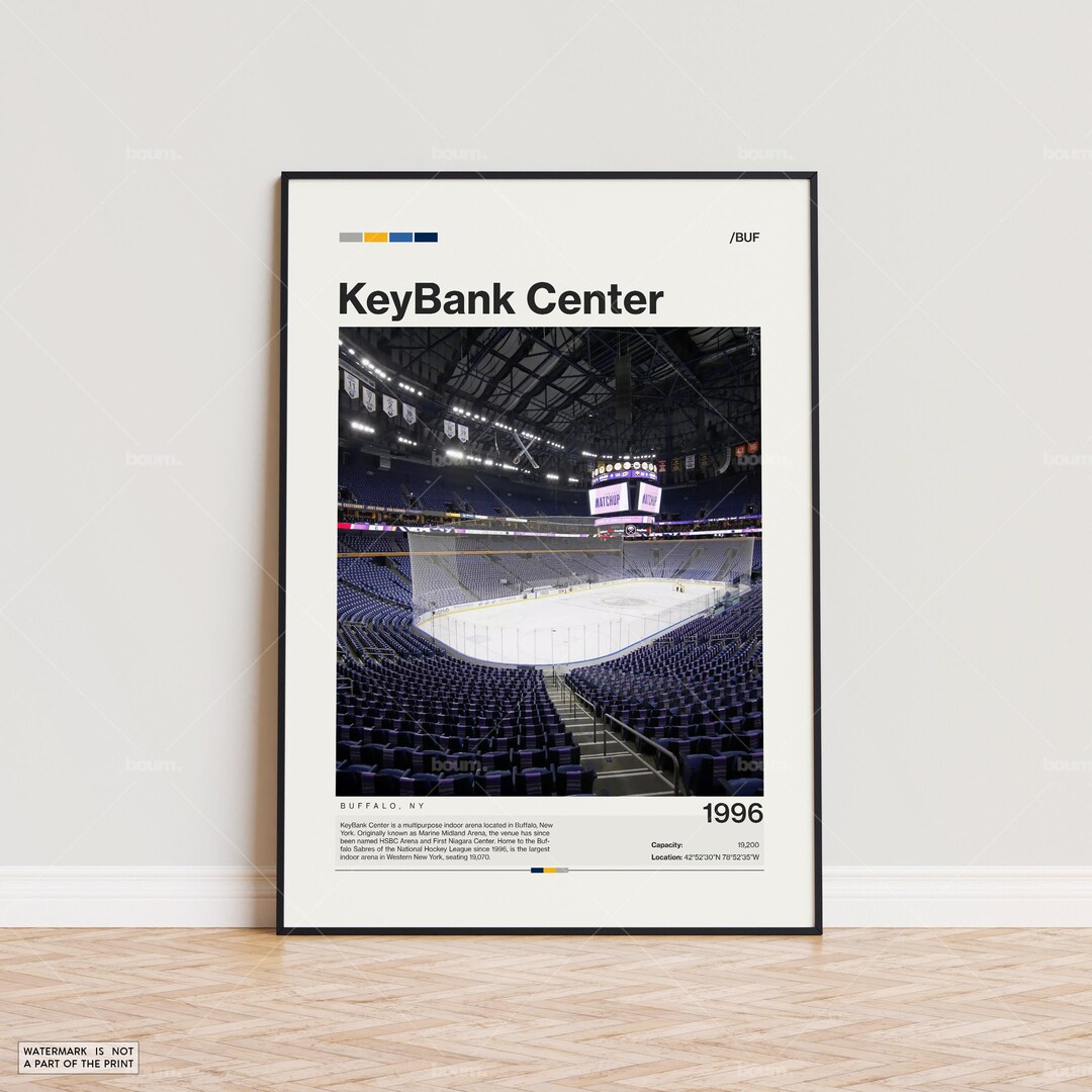 Keybank Center Poster, Buffalo Sabres Poster Print, NHL Arena Poster ...