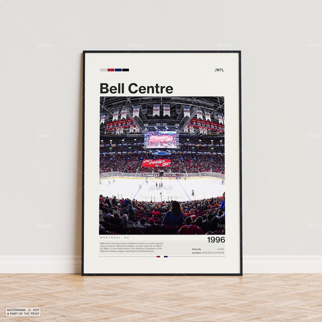 Bell Centre Poster, Montreal Canadiens Poster Print, NHL Arena Poster ...